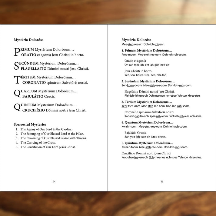 Common Latin Prayers With Interlinear Phonetics – PrayLatin.com LLC
