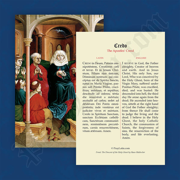 Apostles' Creed Latin-English Prayer Card – PrayLatin.com LLC