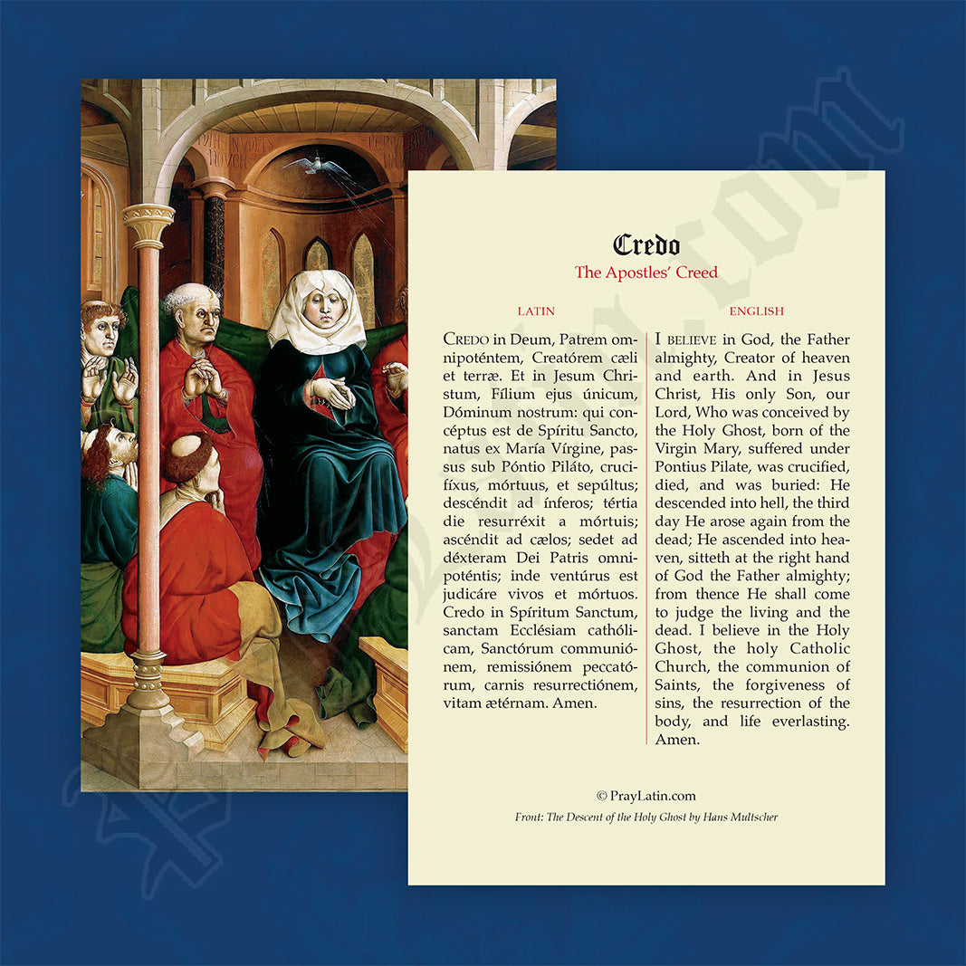 Apostles' Creed Latin-English Prayer Card – PrayLatin.com LLC